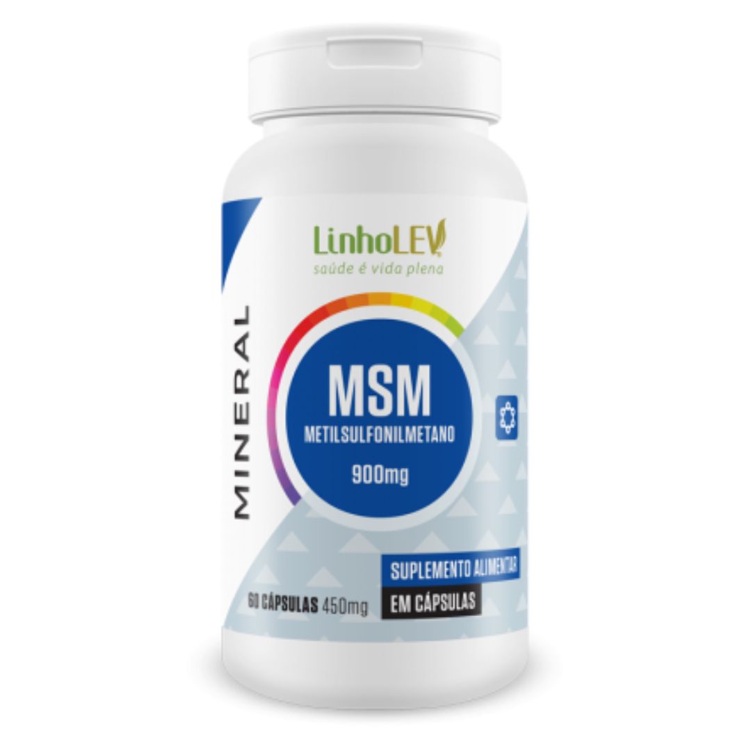 MSM METILSULFONILMENTAND 900mg 60 CÁPSULAS LINHO LEV